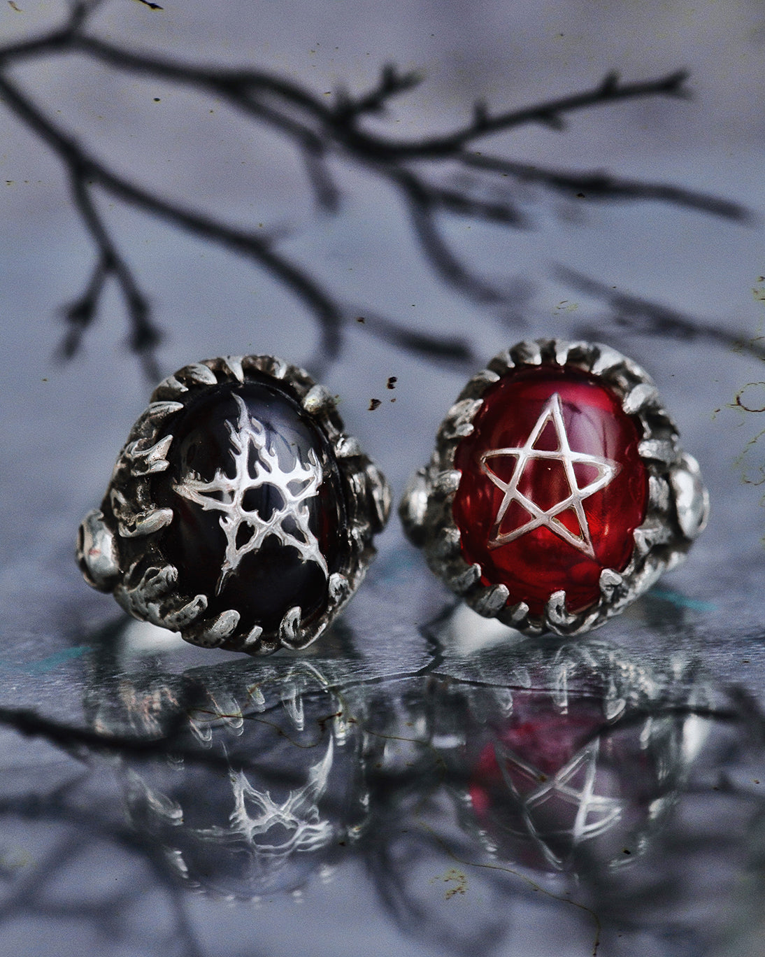 Red Harlequin Flamestar Hellfire Ring | Alex Streeter