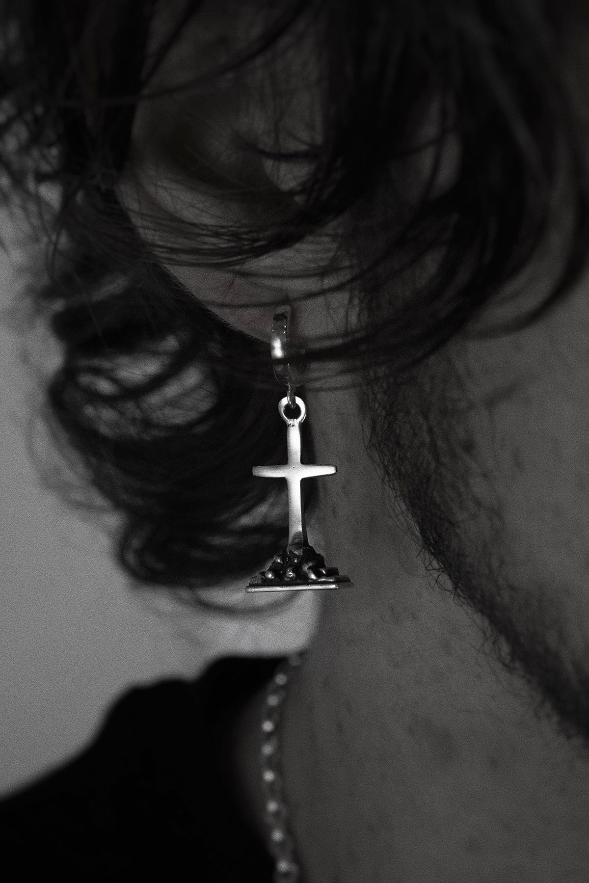 Boothill Cross Hoop Earring | Alex Streeter