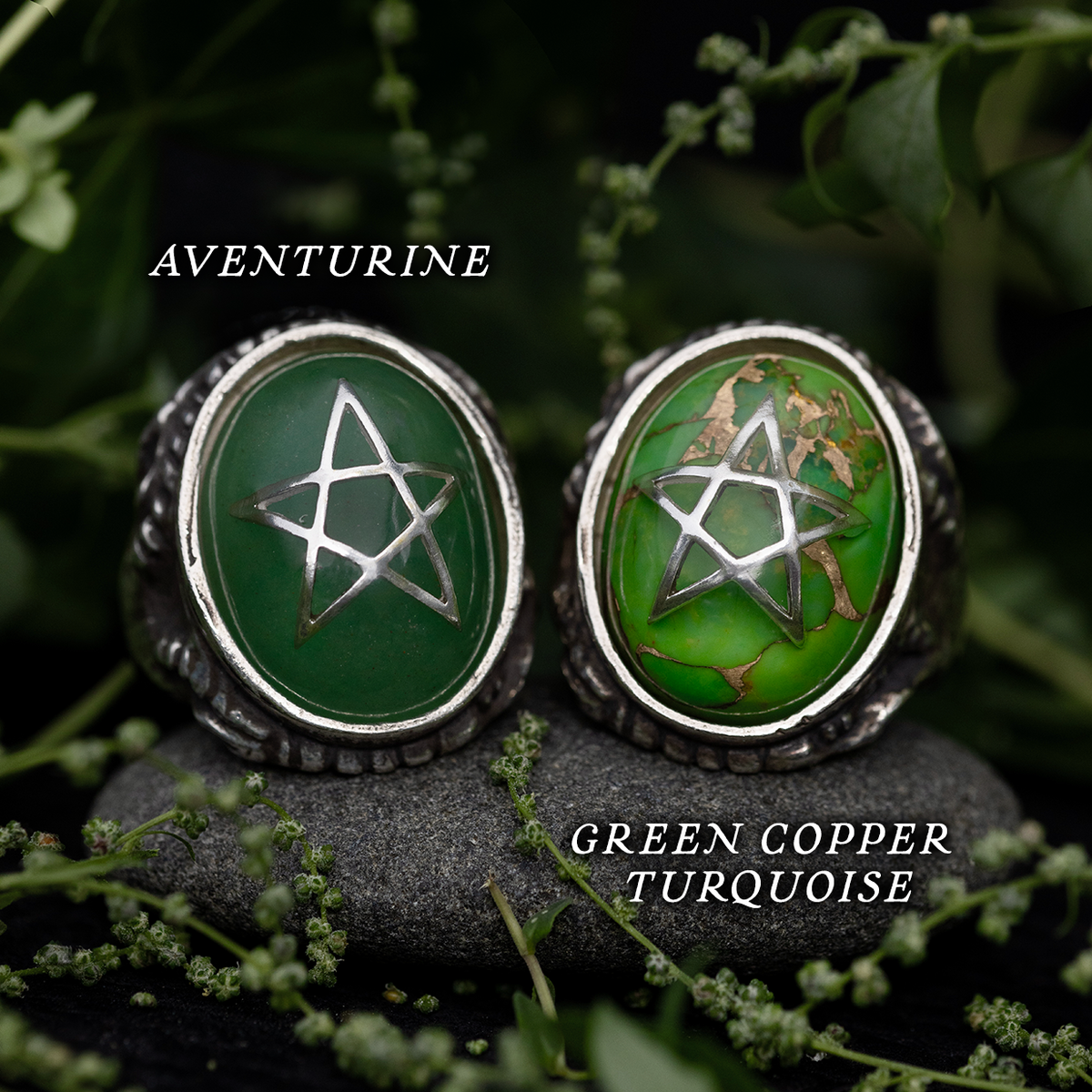 Neon Lightning Green Copper Turquoise Angel Heart Ring | Alex Streeter