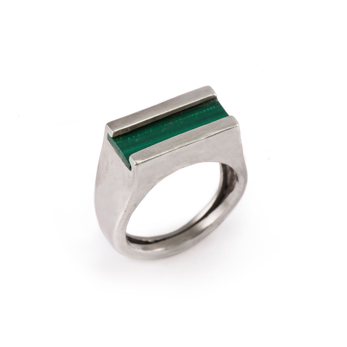 Malachite Inlay Ring | Alex Streeter