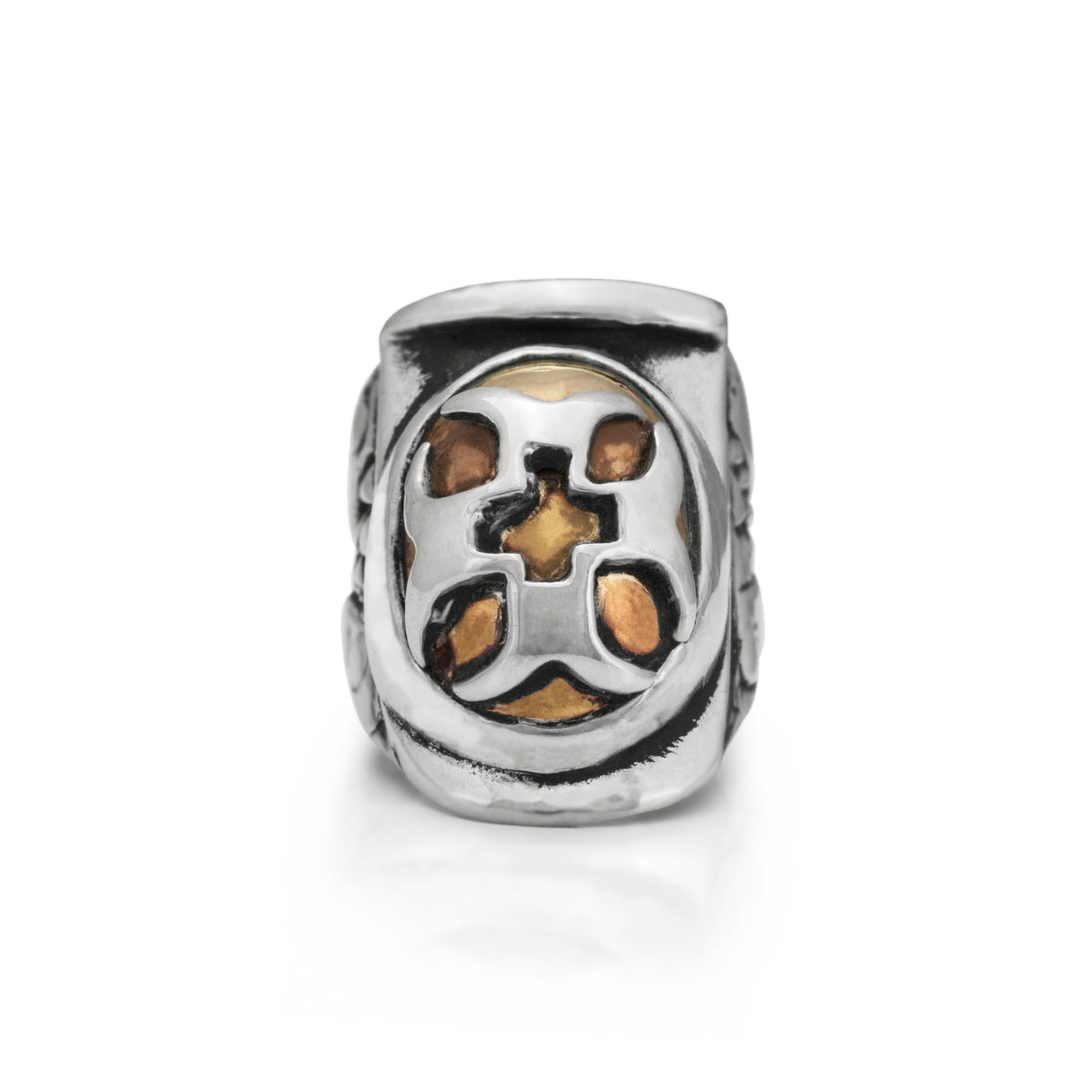 Bronze Templar Cross Mega Shield Ring | Alex Streeter