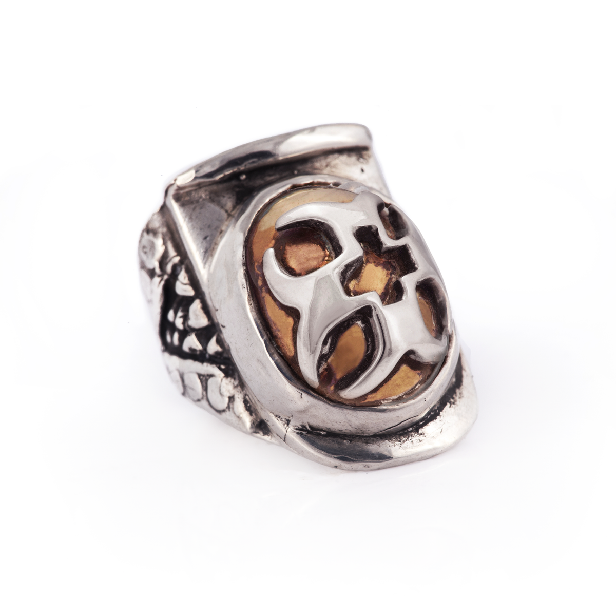 Bronze Templar Cross Mega Shield Ring | Alex Streeter
