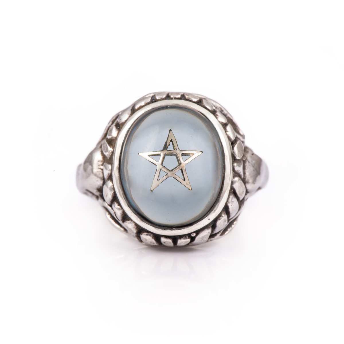 Sky Blue Baby Angel Heart Ring | Alex Streeter