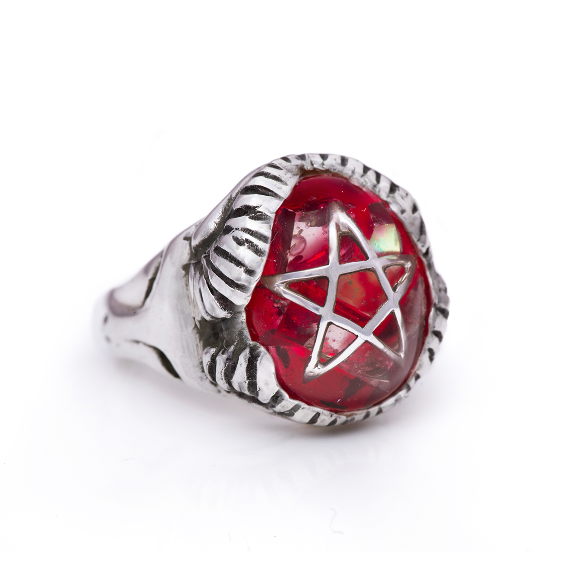 Cracked Red Devil Heart Ring | Alex Streeter