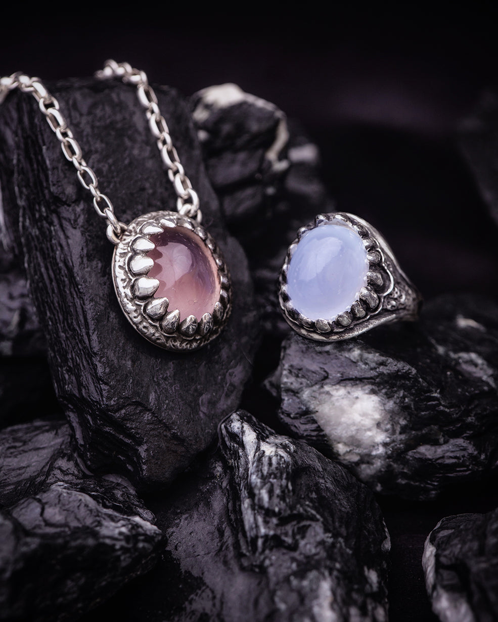 Limited Edition Rose Quartz Baby Dragon Tooth Ring | Alex Streeter