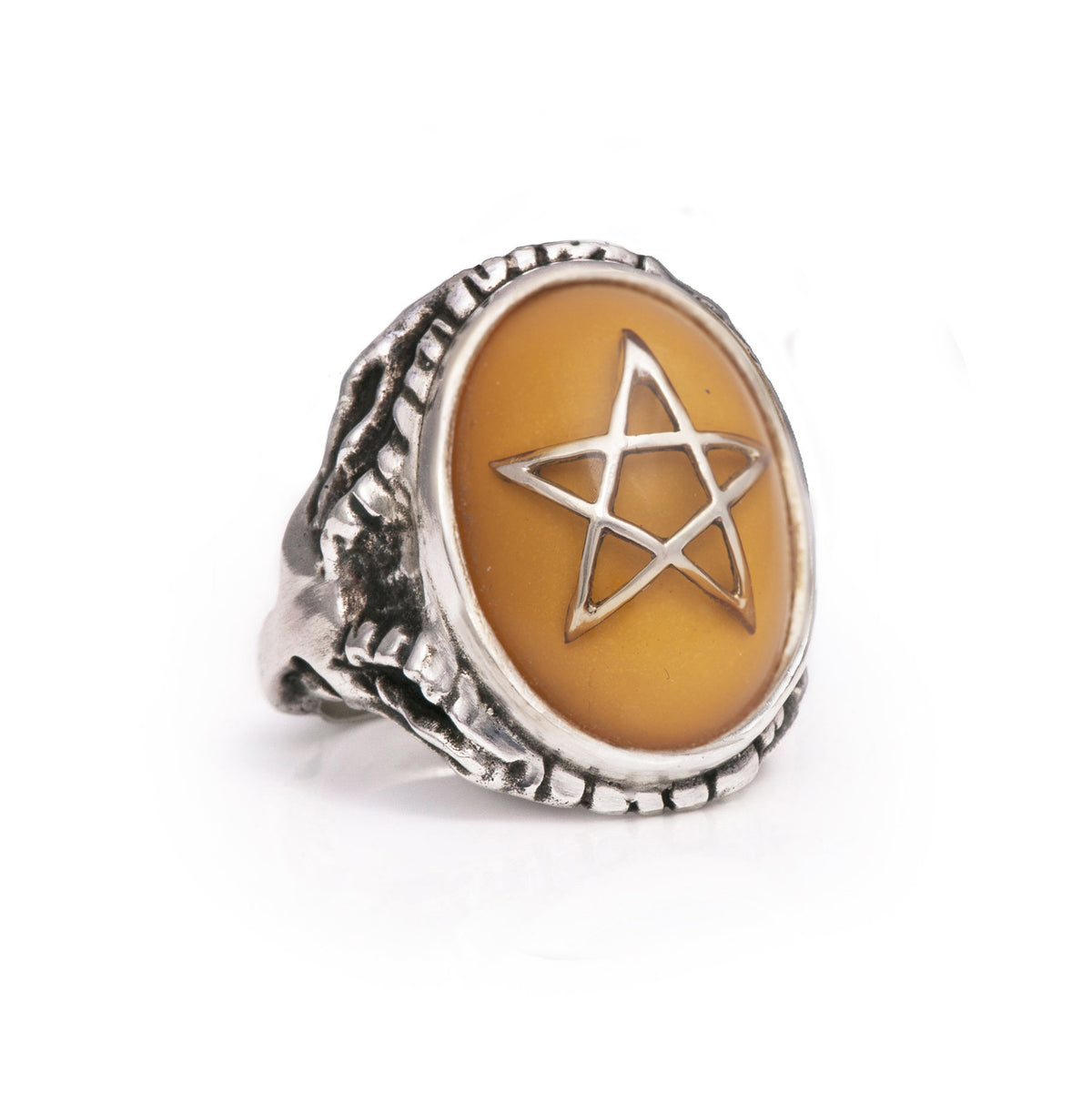 Size 7 Vintage Y2K Yellow Angel Heart Ring | Alex Streeter